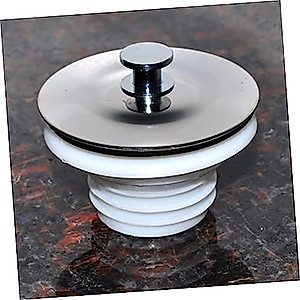 KONTONTY 2pcs Bathtub Bath Shower Drain Covers Easy to Remove Stopper Sink Basket Replacement Stopper Suction Stopper Easy to Use Stopper Silver