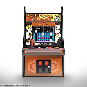 My Arcade Micro Player Mini Arcade Machine: Elevator Action Video Game, Fully Playable, 6.75 Inch Collectible, Color Display, Speaker, Volume Buttons, Headphone Jack, Battery or Micro USB Powered