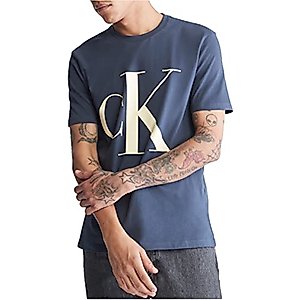 Calvin Klein Men's Monogram CK Jeans Crewneck T-Shirt, Ink
