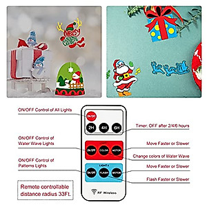 Projector Lights Decoration with Colorful Chaging Ocean Wave Outdoor for Xmas/Halloween/Party/House - 16 Pattern