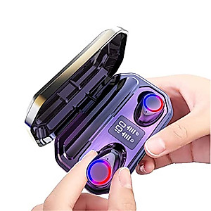 Wireless Bluetooth 5.0 Headphones with Microphone Sports Music Waterproof Long Battery Life Led Digital Display Lightweight Comfortable Headphones 2023