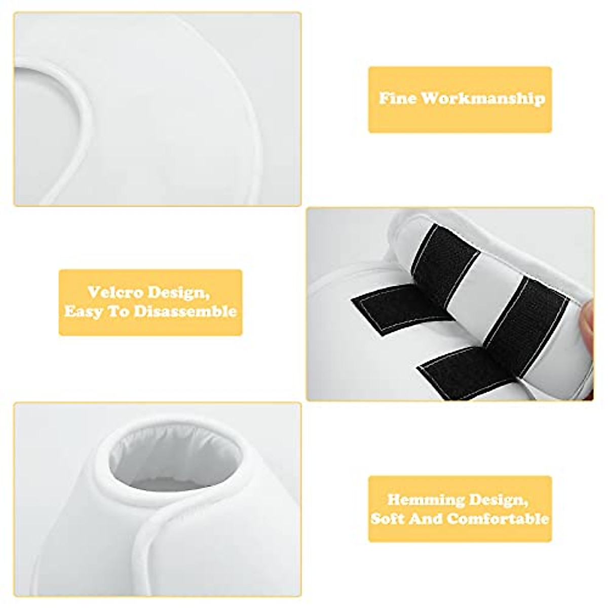 Blue Wooden with Shells, Starfish and Sand Soft Dog Cone Collars Protective Adjustable Cat Recovery Collar to Stop Licking S