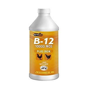 NUTRILINE B-12 for Poultry - Multivitamin Booster for Rooster, Hens, Chicken, Vitamin Recovery Liquid 16 onzas