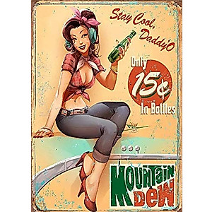 Kexle Vintage Custom Metal Signs 8 x 12 - Mountain Dew Chic Art Wall Decort Home Yard Signs Bar Hotel Cafe Pub restauran