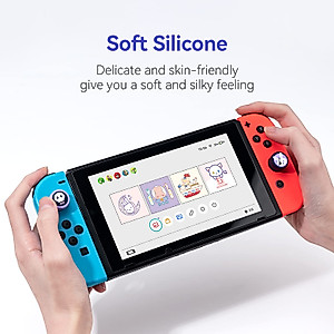 GeekShare Bandage Rabbit Thumb Grip Caps, Soft Silicone Joystick Cover Compatible with Nintendo Switch/OLED/Switch Lite,4PCS