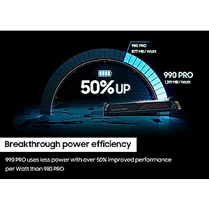SAMSUNG 990 PRO w/ Heatsink SSD 2TB PCIe 4.0 M.2 Internal Solid State Hard Drive, Fastest Speed for Gaming, Heat Control, Direct Storage and Memory Expansion, Compatible w/ Playstation5, MZ-V9P2T0CW