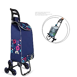 Shopping Trolley on Wheels Multi Function Shopping Cart Travel Climb Stairs Collapsible Portable Iron Art Supermarket Push Trailer Lever Cart Trolley Storage Hand Trucks,#1 ,