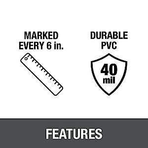 Oatey 41645 PVC Shower Pan Liner Roll 40 Mil Thickness 6' x 10', Gray