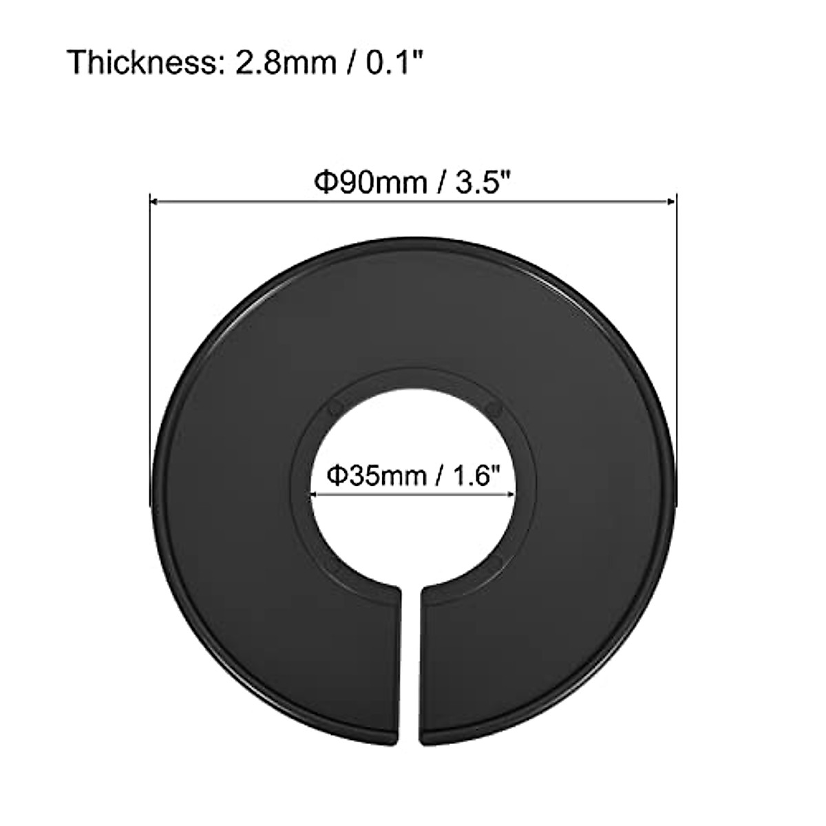 PATIKIL Clothes Dividers 20 Pack Blank Clothing Rack Size Sorting Reusable Wardrobe Round Hanger Separator, Black