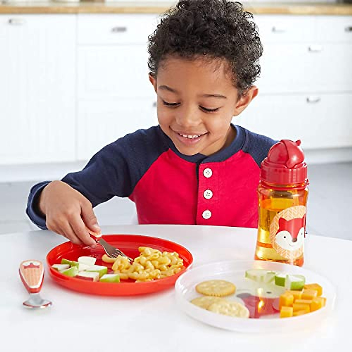 Skip Hop Non-Slip Baby Plates, Zoo Smart Serve, 2 Pack, Fox