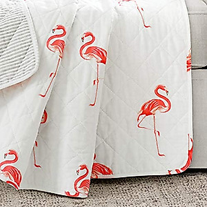 Lush Decor Kelly Flamingo Throw Blanket, 50" x 60", Coral