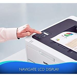 Brother RHL-L3230CDW Compact Digital Color Printer Providing Laser Printer Quality Results with Wireless Printing and Duplex Printing, Amazon Dash Replenishment Enabled (Renewed)