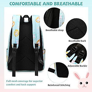 mygreen Kids' 16" Backpack for Elementary School, Rainbow Green