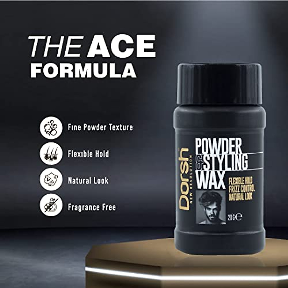 Dorsh New Revolution Hair Powder for Men - Hair Styling Powder - Hair Texture Powder for Men – Hair Volumizer – Hair Volume Powder - Powder Styling Wax