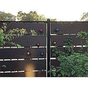 Metal Ladybugs Garden Wall Art Decor Cute Handmade Ladybugs for Christmas Backyard Garden Lawn Porch Outdoor Decoration with Red and Black Spots Easy Hanging Yard Wall Ornament Set of 4