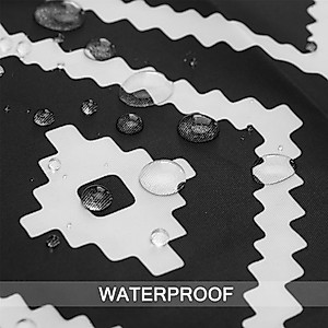 Adabana Outdoor Waterproof Boho Pillow Covers 18x18 Decorative Black and White Outdoor Throw Pillows Cover for Patio Furniture Garden Porch Pack of 2