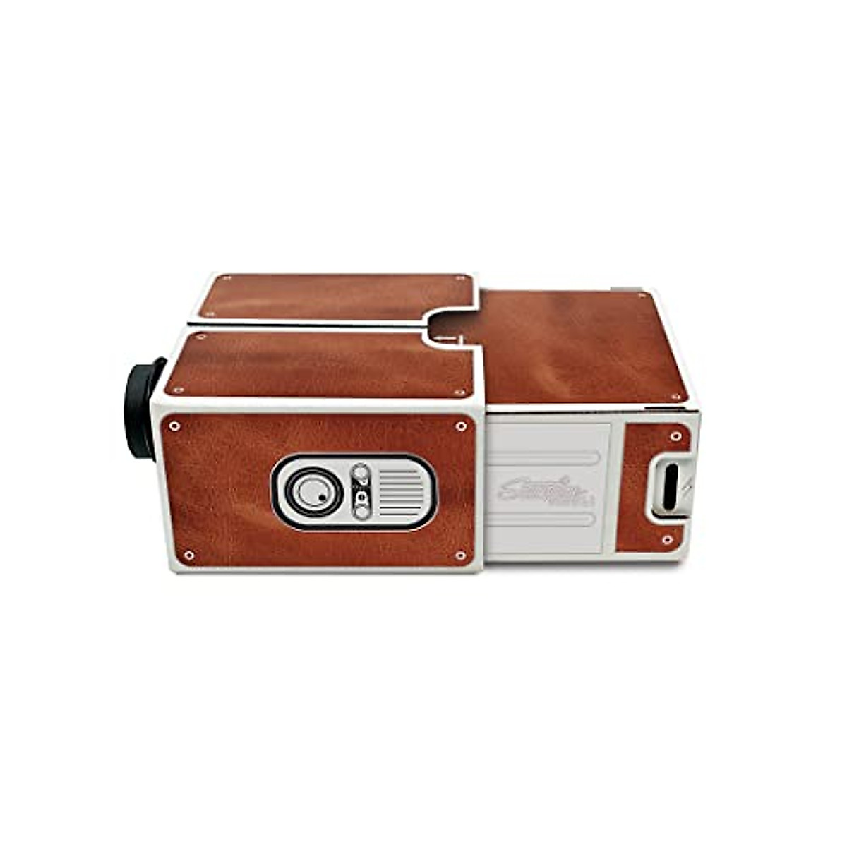 Luckies of London | Portable Smart Phone Projector | Projector Screen for Cell Phone | Bedroom Accessories & Wireless Tech Gadgets | Mobile Phone Accessories / Movie Night Supplies | Brown