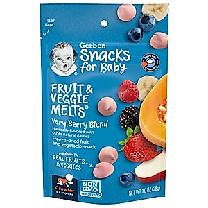 Gerber Snacks for Baby Fruit & Veggie Melts, Very Berry Blend, 1 Ounce (Pack of 7)