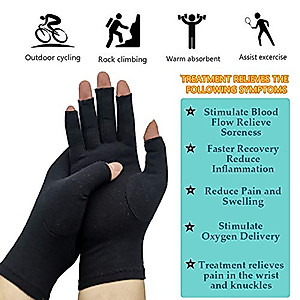 2 Pairs Arthritis Compression Gloves, for Arthritis, Rheumatoid, Osteoarthritis, Carpal Tunnel Pain, Compression Gloves for Arthritis for Women & Men, Gloves for Work, Warm Moisture Absorption