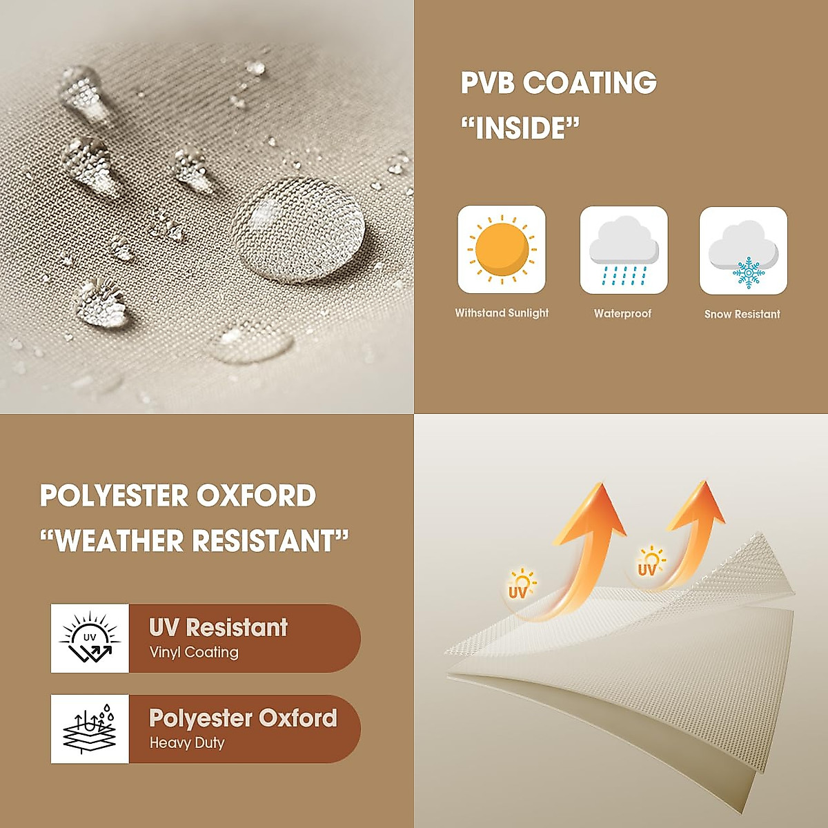 Outdoor Chair Cover, Patio Furniture Chair Cover Waterproof, Heavy Duty Patio Chair Cover fit for Deep Seat Chair, Outdoor Chair【Small, 2 Pack, 29W x 30D x 36H】