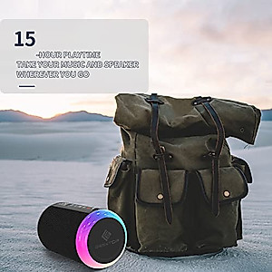 Portable Bluetooth Speakers Wireless Waterproof IPX7,Bluetooth Speakers with Lights,Speakers Bluetooth Wireless Loud with Bass,DSP TWS Pairing for 48W Stereo Bluetooth 5.1 Speaker Powerful Bass