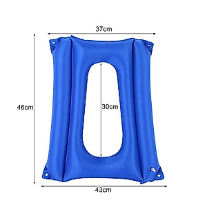 Eyourlife Inflatable Seat Cushion PVC Seat Cushion with Hand Pump Air Mattress Breathable Chair Cushion for Toilet Chair, Wheelchair (B)