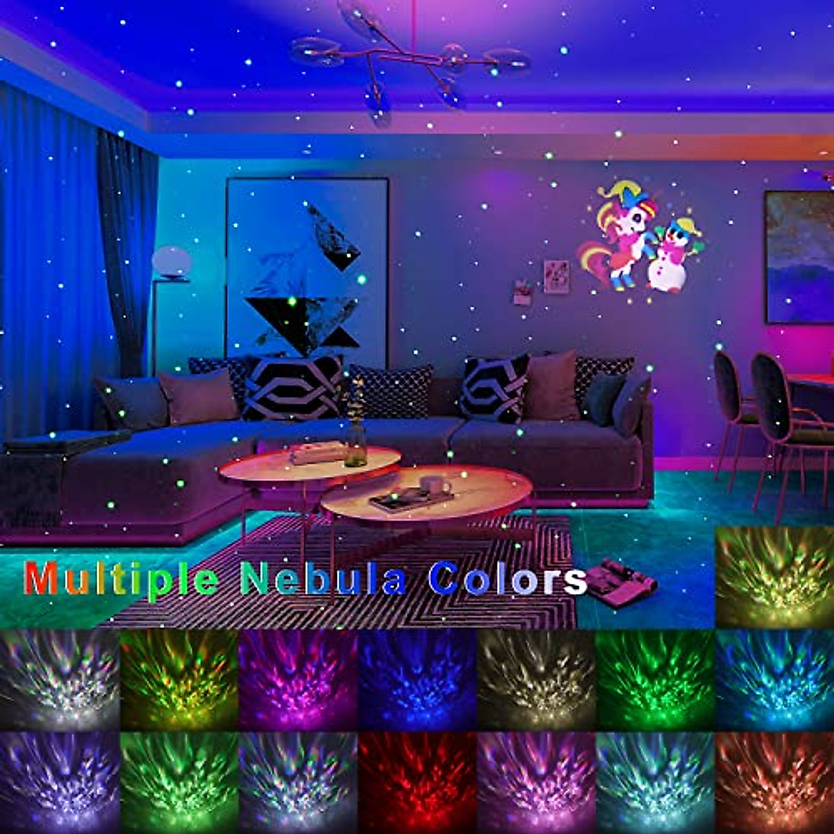 Star Projector Galaxy Light for Bedroom, Galaxy Light Projector for Kids with Music, Remote Timer Starry Night Light Projector for Ceiling/Xmas/Birthday Gift for Boys