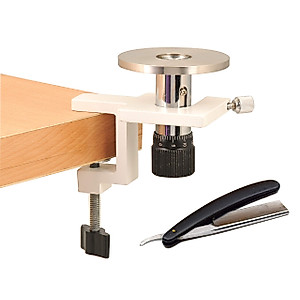 EISCO Hand & Table Microtome, 10 Microns per Click - for Section Cutting - Includes Wooden Storage Case & Cutting Razor