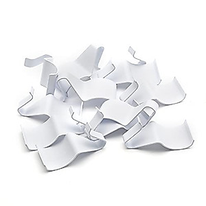 Jersvimc 24 Pack No-Hole Needed Vinyl Siding Hooks, White Vinyl Siding Hangers Metal Vinyl Siding Clips Stainless Steel Wall Hanging Hooks for House Outdoor Light Decorations