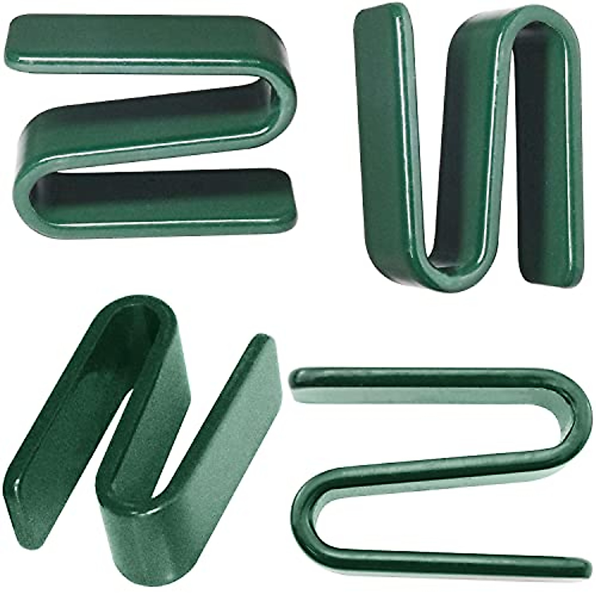 ITROLLE Wire Shelving S Hook 4PCS Green Paint Steel S Clips For Wire Shelf System