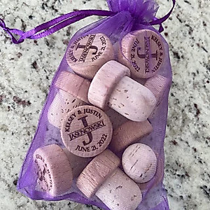 Wedding Favors for Guests Bulk 100 | Personalized Cork Wine Stopper Wedding Favors for Guests Bulk and Special Events