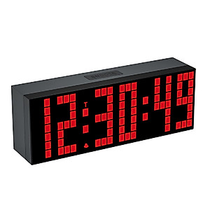 CHKOSDA Digital Alarm Clock, Led Clock with 2" Digital, 7 Color Options, Adjustable Brightness, Countdown Clock with Remote Control, Calendar and Temperature Display Desk Clock for Bedroom