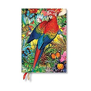 Paperblanks 18 Month Diaries 2023-2024 Tropical Garden | Horizontal | Midi (130 × 180 mm)