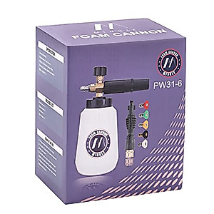 M MINGLE Foam Cannon, Replacement Parts for Portland Husky and Ryobi Pressure Washer, with 5 Nozzle Tips, 1/4 Inch Quick Connector