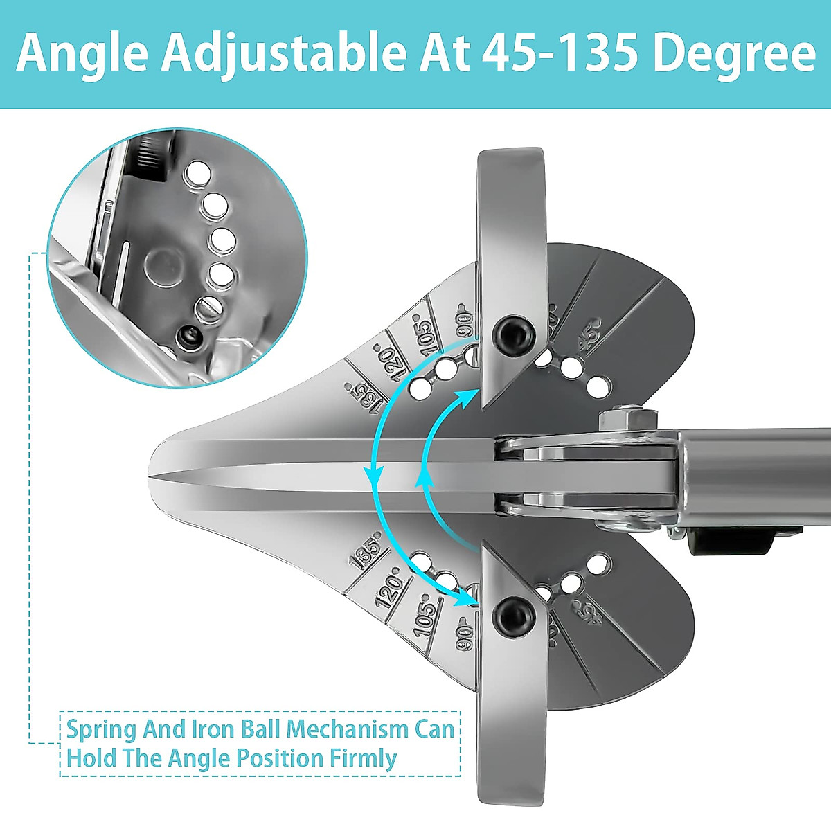 O'Shine Miter Shears for Angular Cutting Molding Crafting,Shoe Molding Cutter Tool,45-135 Degree Multi Angle Trim Cutter Hand Tool for Soft Wood PVC, an Extra Blade with Sheath Included