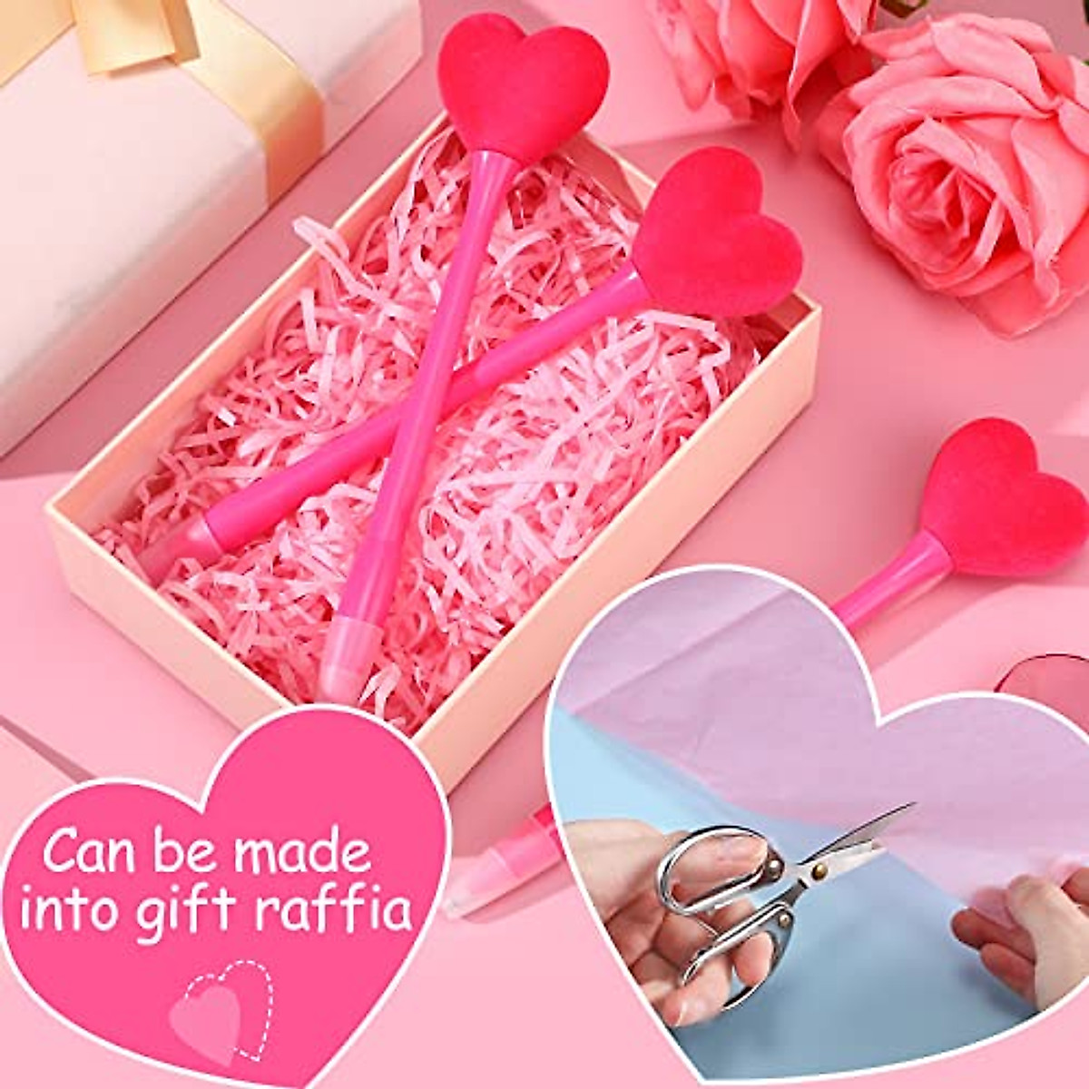 600 Pcs Red Hot Pink Tissue Paper Mother's Day Bridal Shower Tissue Paper for Gift Bags Decorative Wrapping Paper Pastel for Valentine's Day, Arts Crafts, DIY, Birthdays, Weddings 20 Inch