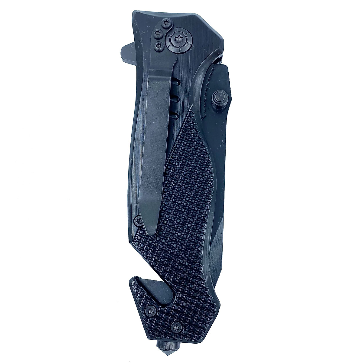 Thin Gray Line Collectible 3-in-1 Police Tactical Rescue Knife for Correctional Officers CO Corrections with Seatbelt Cutter, Steel Serrated Blade, Glass Breaker