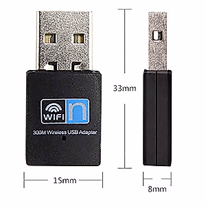 XVZ USB WiFi Adapter, 300mbps Dual Band 2.4G Wireless Adapter, Mini Wireless Network Card WiFi Dongle for Laptop/Desktop/PC, Support Windows10/8/8.1/7/Vista/XP/2000, Mac OS X 10.6-10.14,Linux
