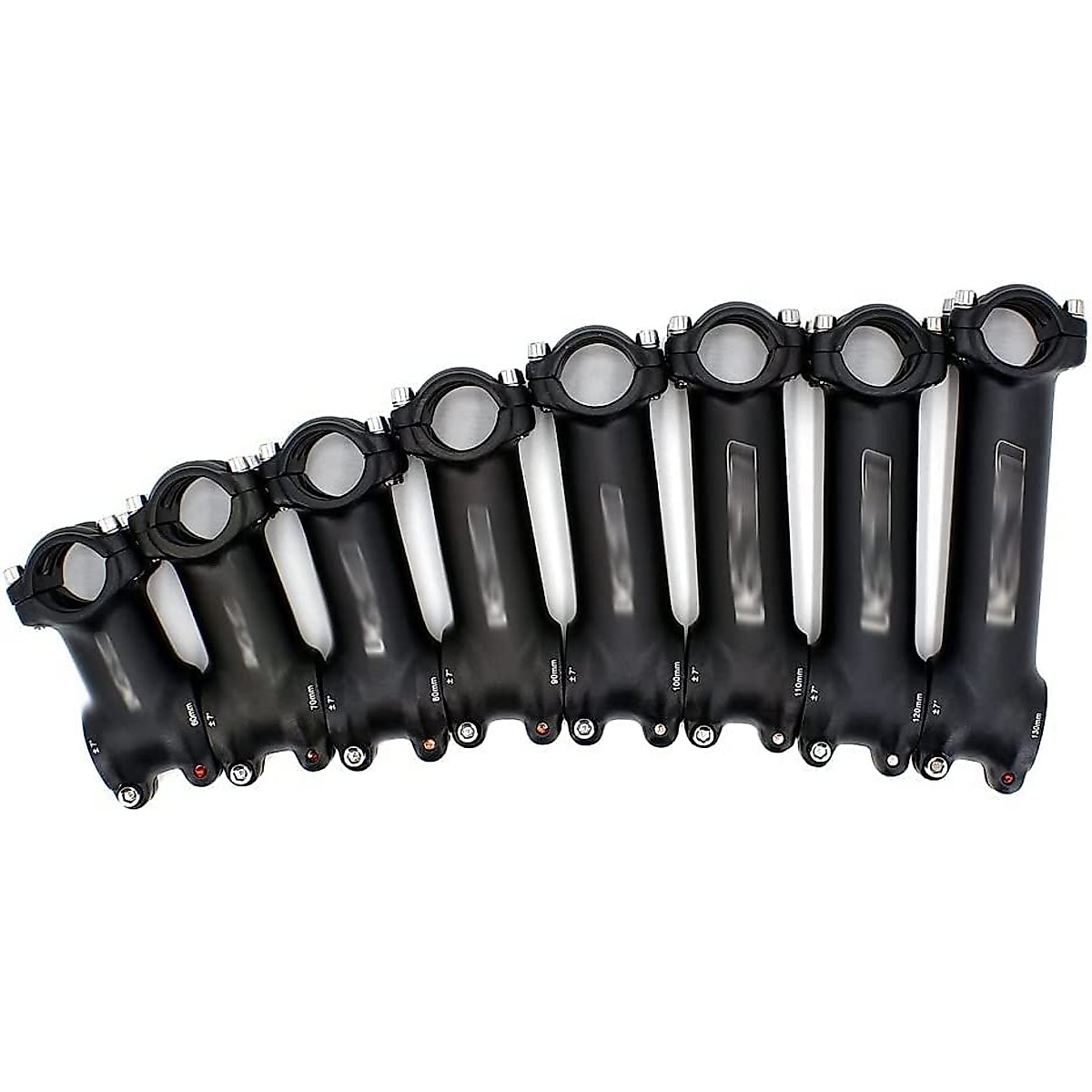 ZECHAO 25.4mm Mountain Bike Stem,Ultralight Handlebar Stem 7 Degree Mountain Road Bike Stem 60/70/80/90/100/110/120/130mm Bike Stem Bike Stem (Color : Black, Size : 25.4x130mm)