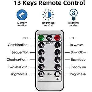 Cosumina 2 Pack 33Ft 10M Battery Powered Fairy Lights Indoor String Light Twinkle Lights with Remote for Wedding Garden Party Decorative Lighting Christmas Light Decoration Warm White