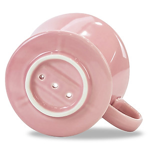 LHUKSGF Pour Over Ceramic - Coffee Dripper Ceramic Coffee Maker with 3 Holes Flat Bottom, Porcelain Slow Filter Cone for Travel, Camping, Office, Home, Coffee Maker Brew