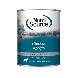 NutriSource Grain Free Wet Dog Food, Chicken and Chicken Liver, 13 Ounce (Pack of 12)