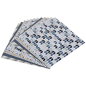 Scrapbook Customs 37495 Themed Paper Scrapbook Kit, Navy Mustard