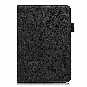 Fintie Folio Case for Fire HD 7 Tablet (4th Generation, 2014 Release) - Slim Fit Leather Standing Protective Cover with Auto Sleep/Wake, Black