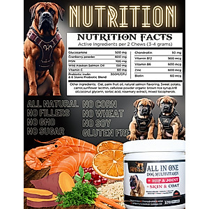 Barbarian Boerboels All in One Dog Multivitamin for Hip and Joint, Skin and Coat, 170 Count.