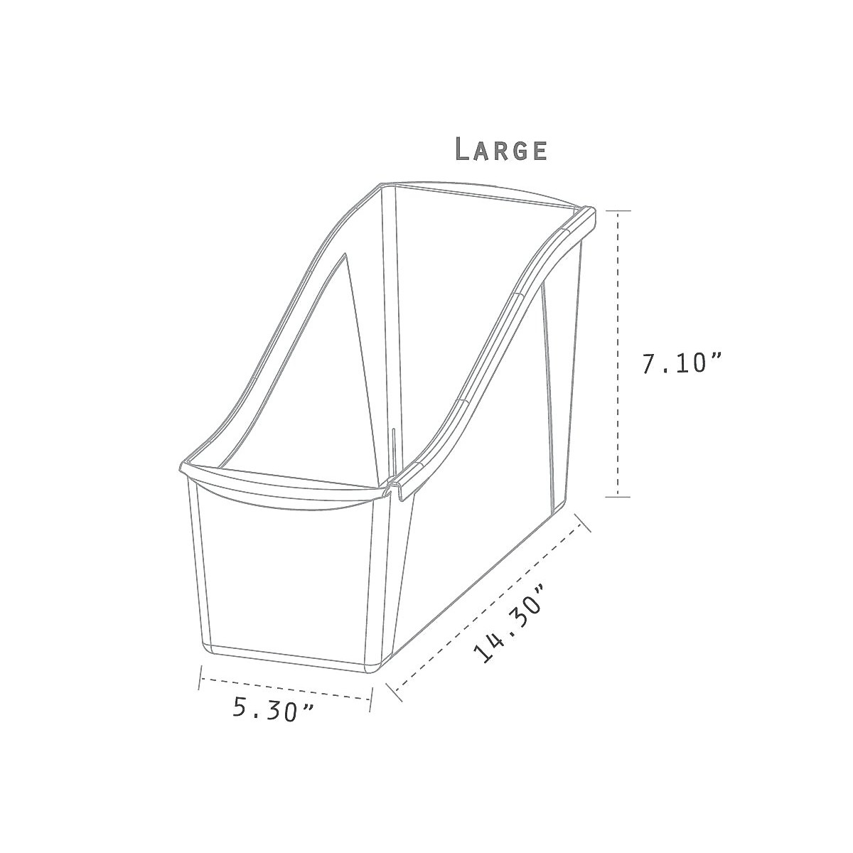 Storex Interlocking Book Bins, 5 1/3 W x 14 1/3 L x 7 H, 5 Color Set, Plastic (70105U06C)