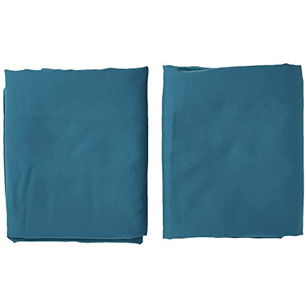 Pairs to Go Cadenza Modern Decorative Rod Pocket Window Curtains for Living Room (2 Panels), 40 x 63 in, Teal
