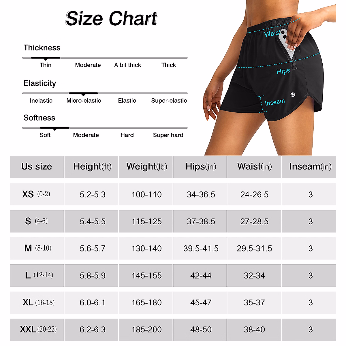 G Gradual Women's Running Shorts with Zipper Pockets Quick Dry Athletic Workout Gym 3" Short Shorts for Women with Comfy Liner (Navy Blue, Small)