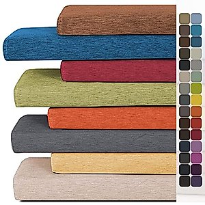 SXROMDA Custom Size Bench Cushion, Personalized Indoor and Outdoor Furniture Seat Cushion, Outdoor Garden Patio Furniture Cushion, Long Chair Seat Pad, 45D Sponge Filling, 2/3/4