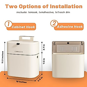 Eargardin 2.5 Gallon Compost Bin Kitchen Garbage Can Countertop Indoor Small Hanging Trash Can with Lid Composting Bin Off White